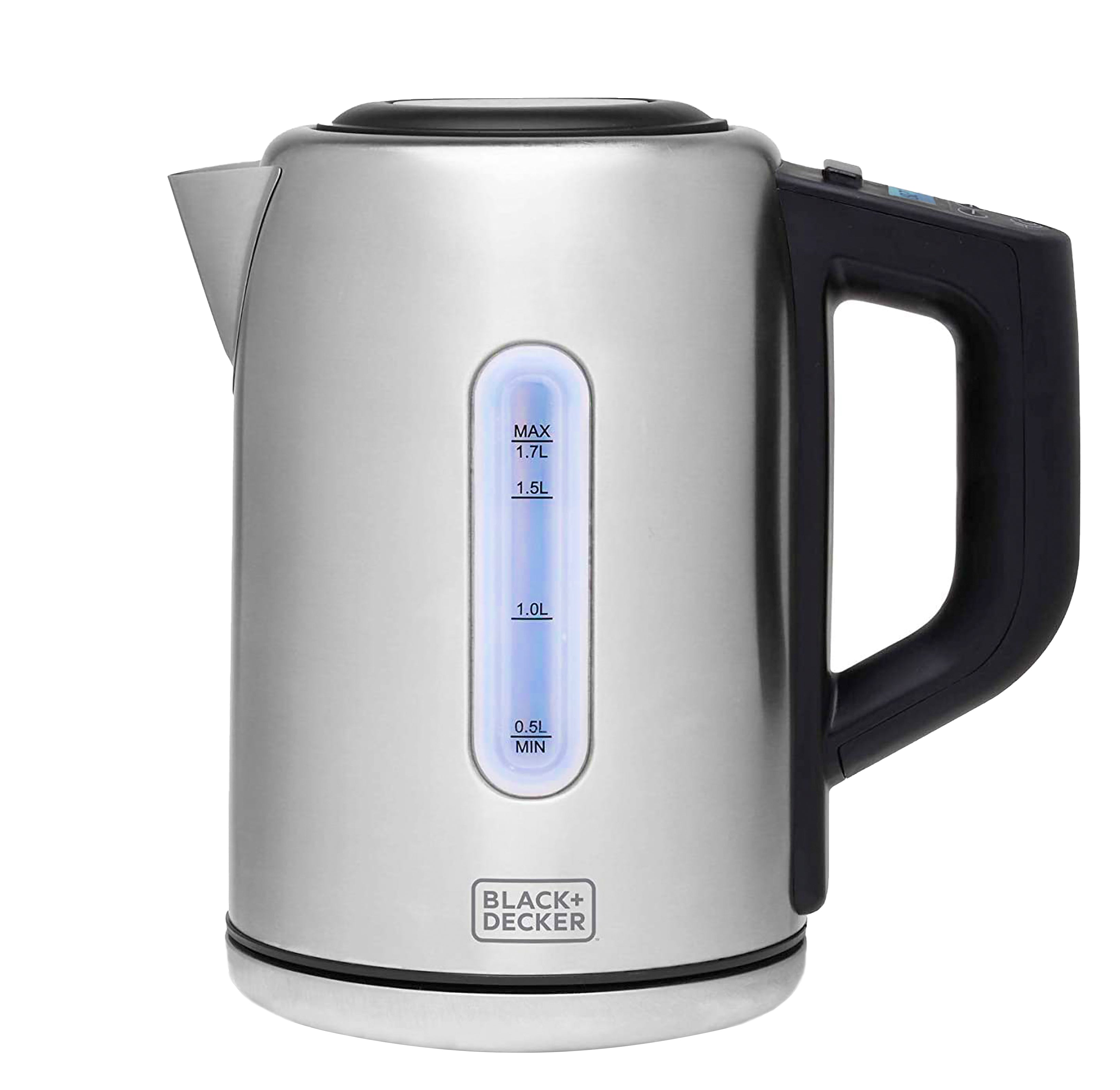 Black & Decker Kettle Stainless Steel 1.7L Digital Temp with Keep Warm ...